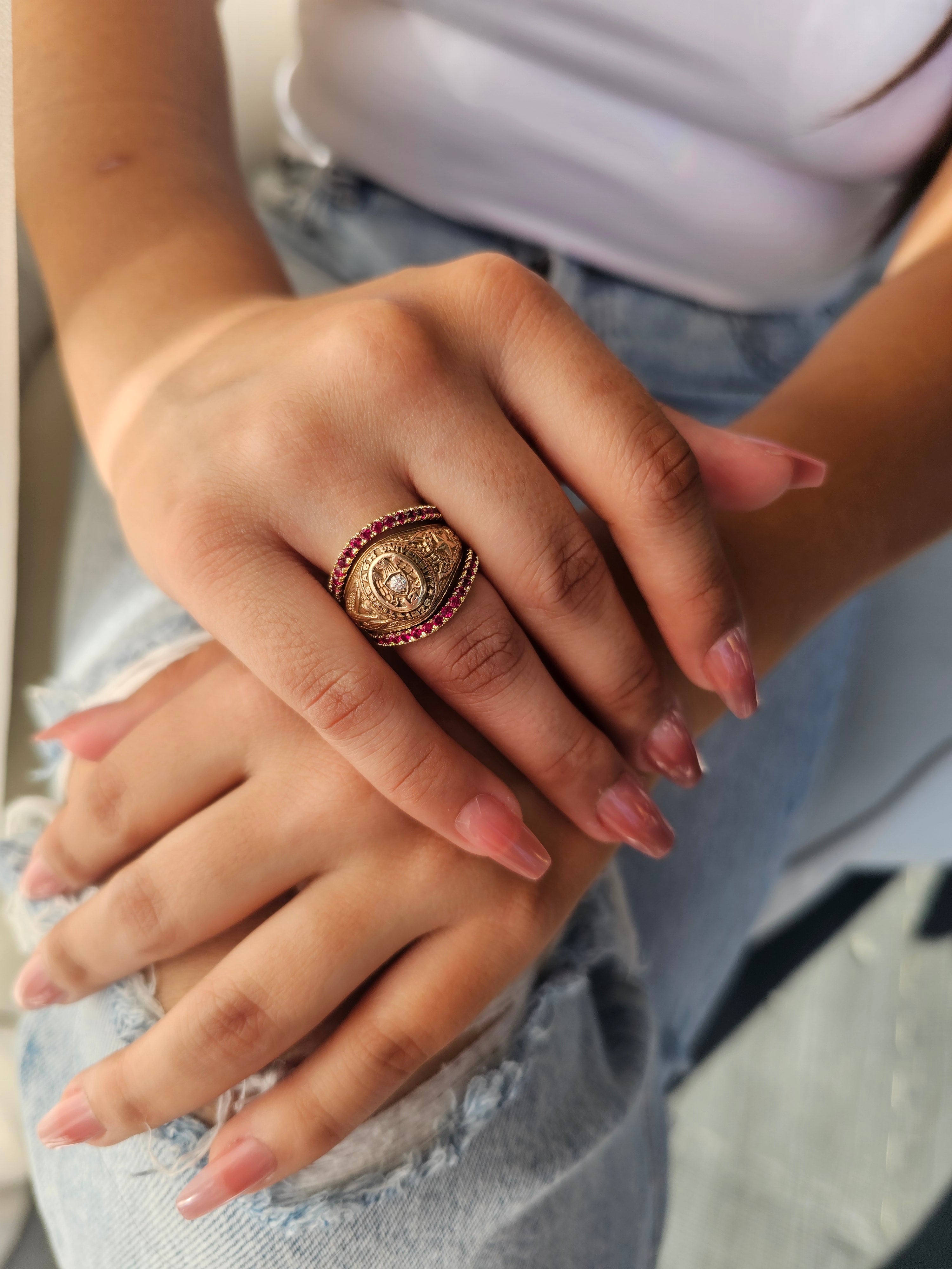 All Maroon Dainty Ring Bands - 2mm (set of 2) – The Texas Boutique
